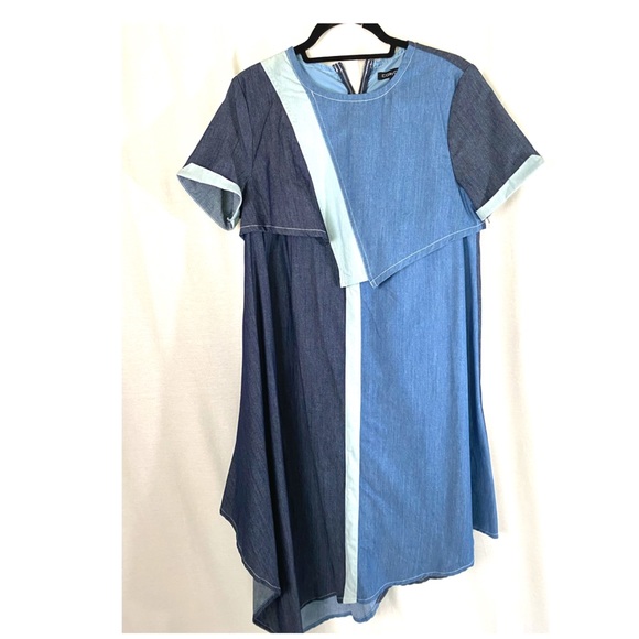 Dresses | Triple Tone Denim Dress | Poshmark